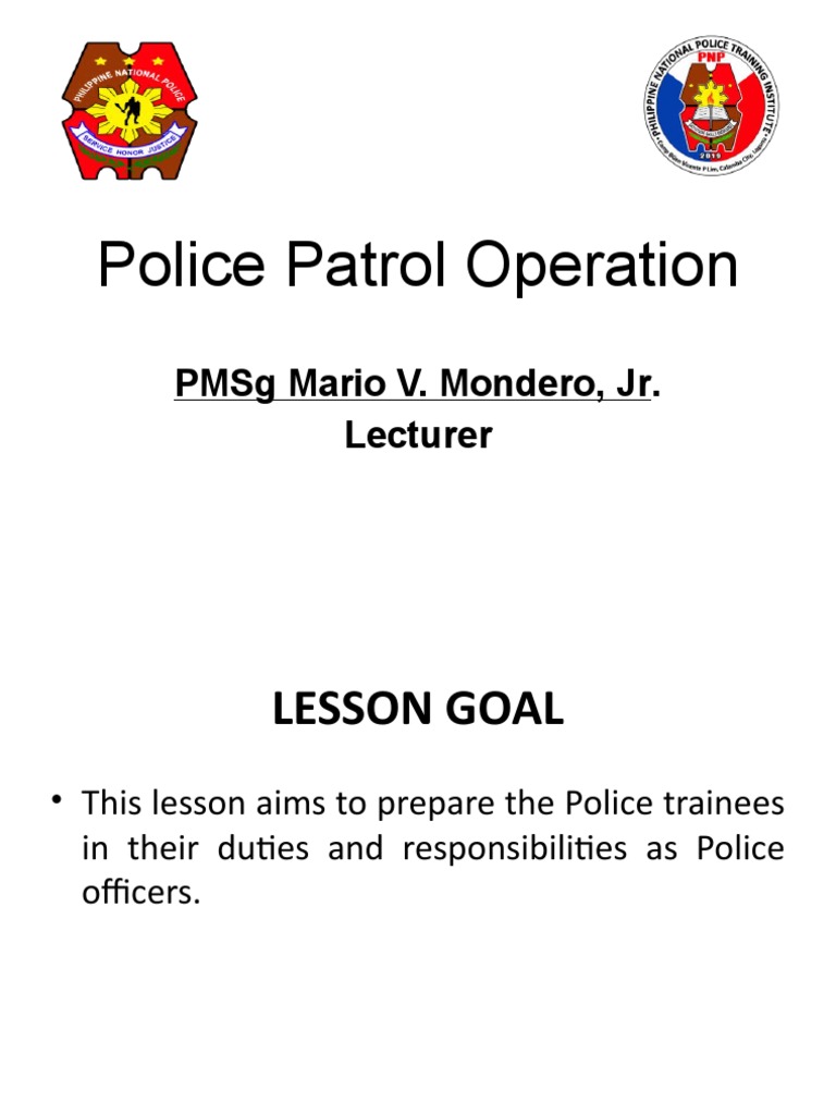 Guidelines for Police Patrol Operations: Preparing Trainees for Their ...