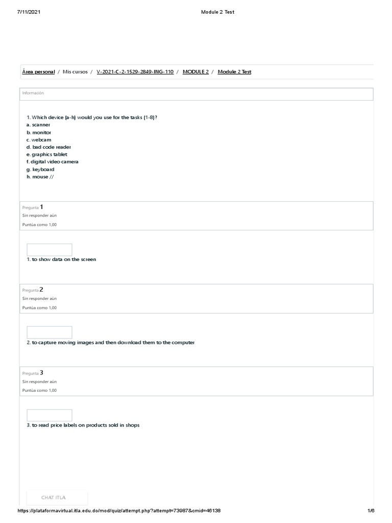 Module 2 Test | PDF | Electrónica | Ciencias de la Computación