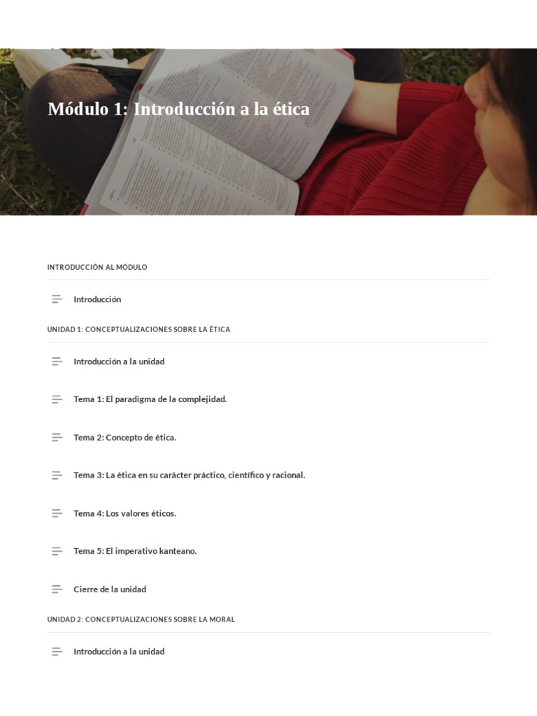 Modulo 1 Introduccion A La Etica | PDF | Moralidad | Razón
