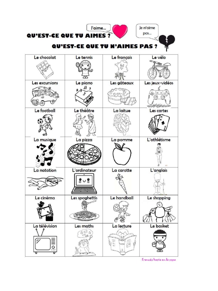 J'aime/je N'aime Pas | PDF