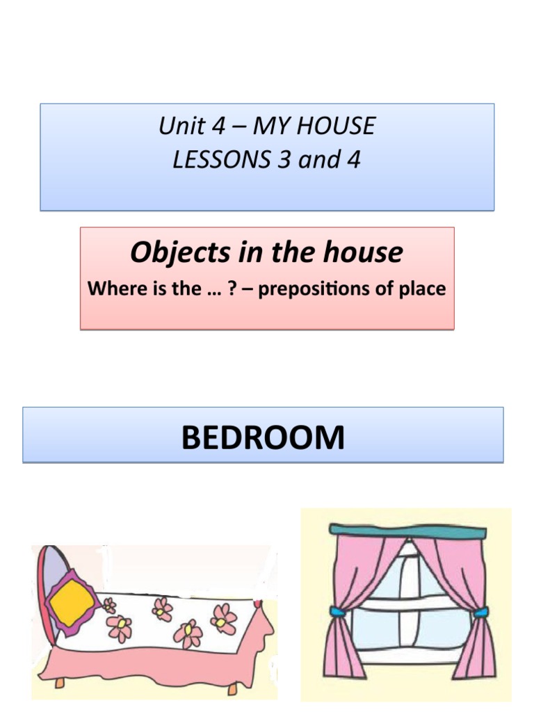 Home Objects & Prepositions Guide | PDF