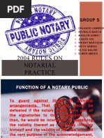 Notarial Practice Rules Overview | PDF | Seal (Emblem) | Notary Public