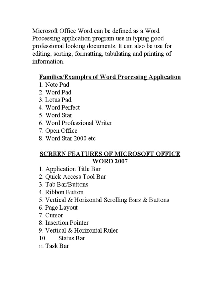 Microsoft Word Features and Applications | PDF | Career & Growth | Business