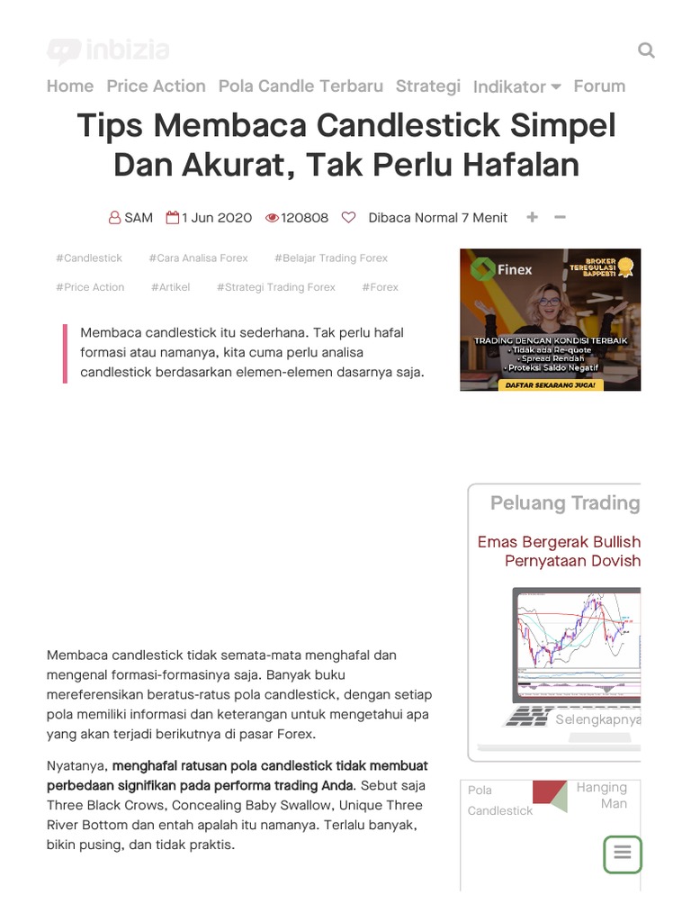 Tips Membaca Candlestick Simpel Dan Akurat, Tak Perlu Hafalan | PDF