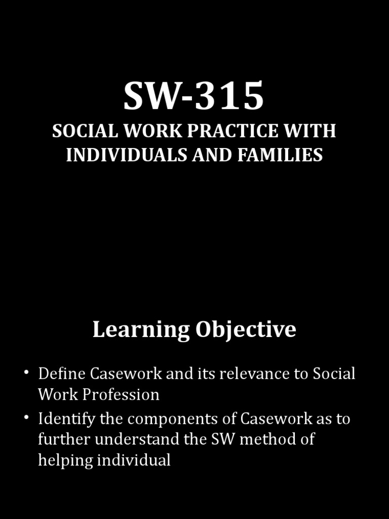 Social Work Practice With Individuals and Families | PDF | Social Work ...