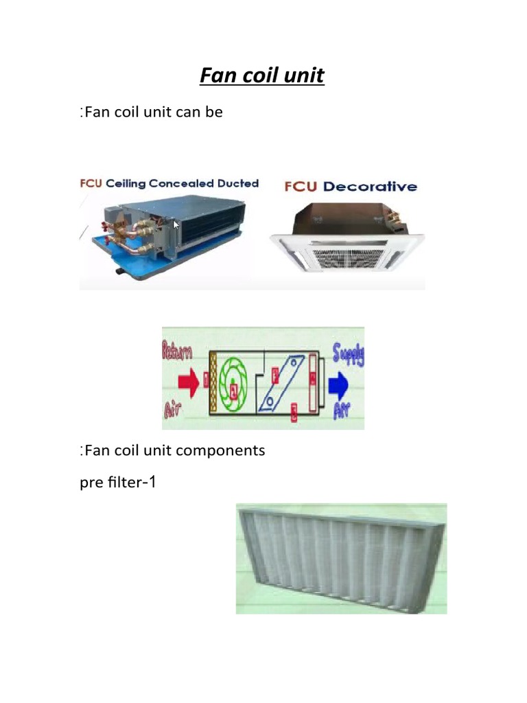 Fan Coil Unit Components and Selection Guide | PDF