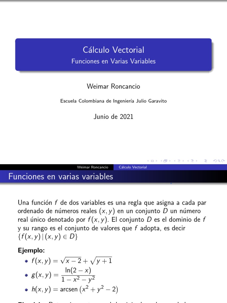 Funciones Varias Variables 1 | Descargar gratis PDF | Degradado | Derivado