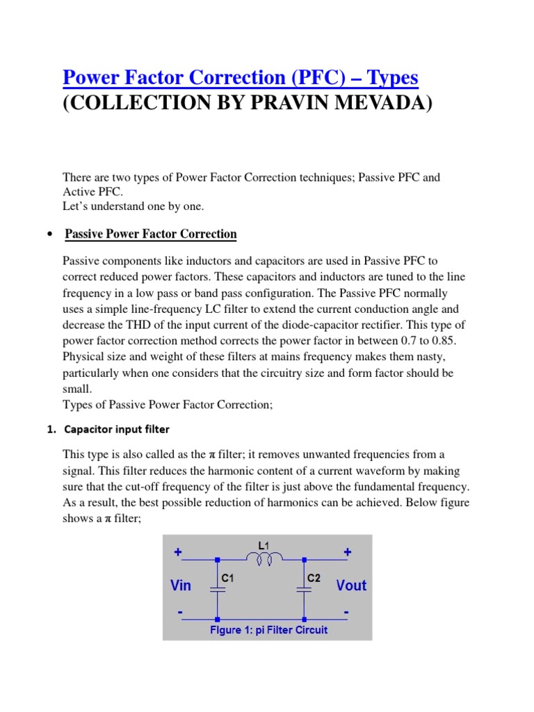 Power Factor Correction Types | Download Free PDF | Rectifier ...