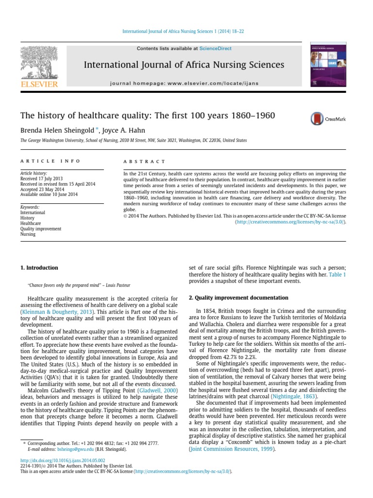 4. History of Health-Wk1-The history of healthcare quality-The first ...