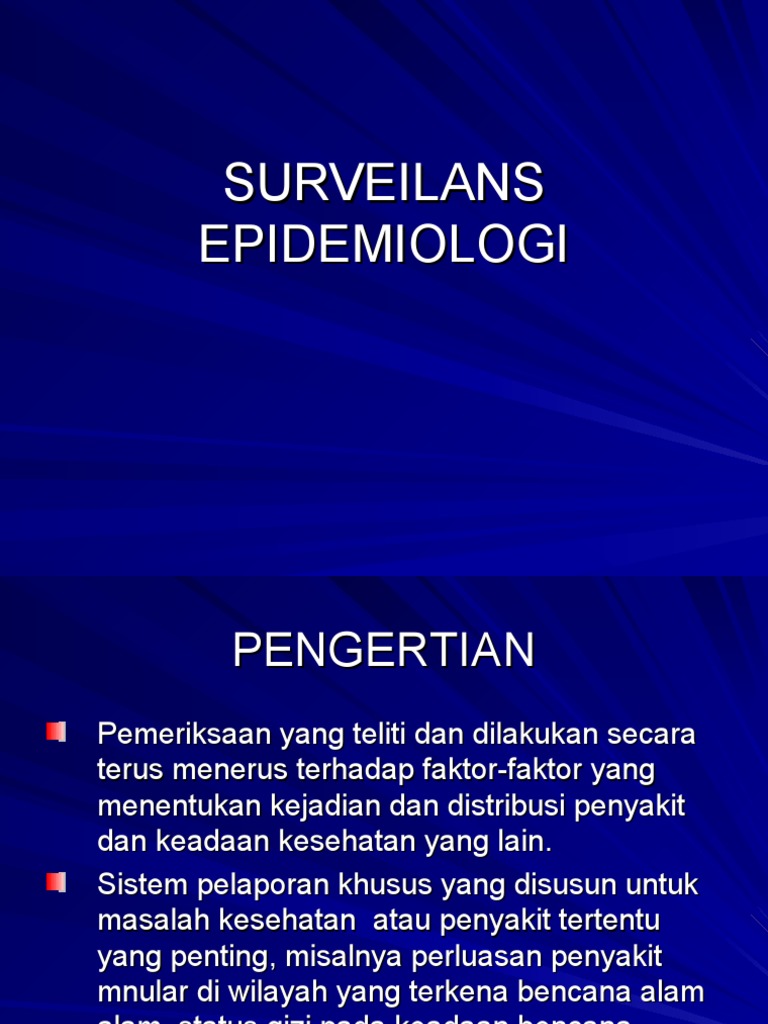 SURVEILANS Dan KLB EPIDEMIOLOGI | PDF