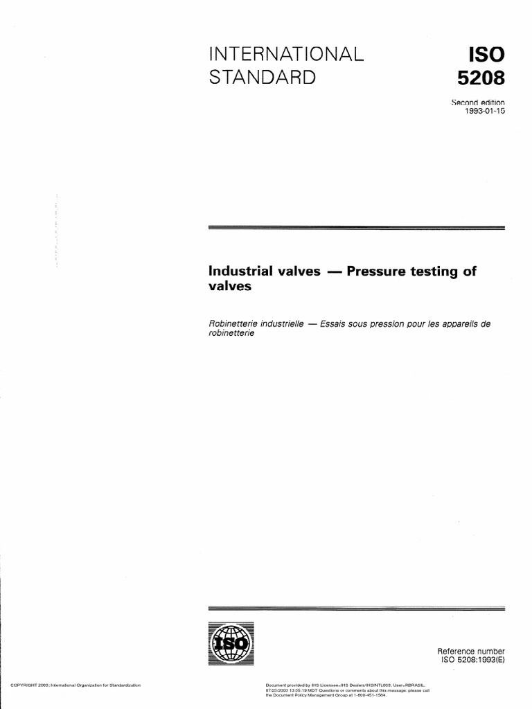 Iso 5208-1993 | PDF | International Organization For Standardization ...