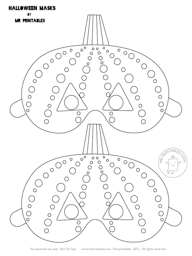 Mrprintables Printable Mask Halloween Pumpkin Blank | PDF
