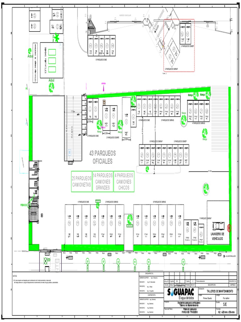 Plano Parqueo Trasero - Replanteo de Parqueos | PDF | Ingeniería ...