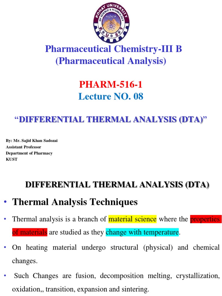 3 Differential Thermal Analysis FINAL | PDF | Thermal Analysis ...