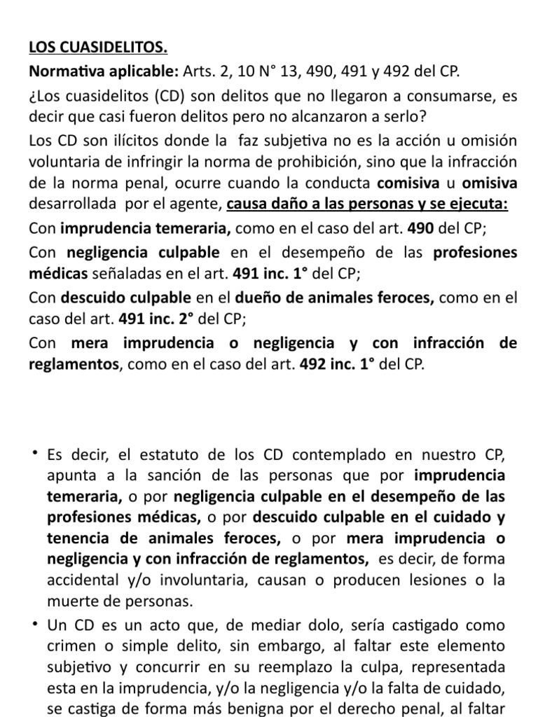 CUASIDELITOS | PDF | Derecho penal | La naturaleza humana