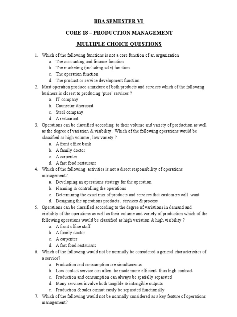 Production and Operation Management | PDF | Conceptual Model | Supply Chain