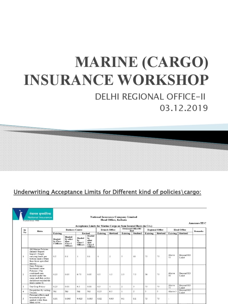 Marine Cargo Insurance Guidelines | PDF | Cargo | Insurance