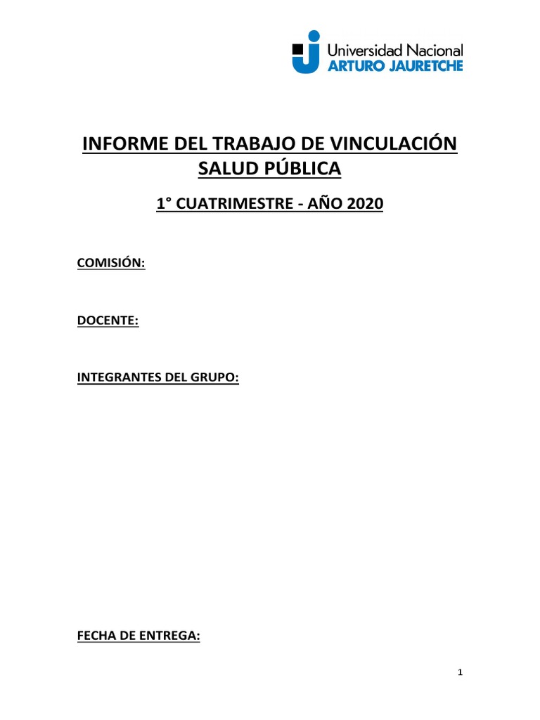 Modelo Informe Grupal | PDF