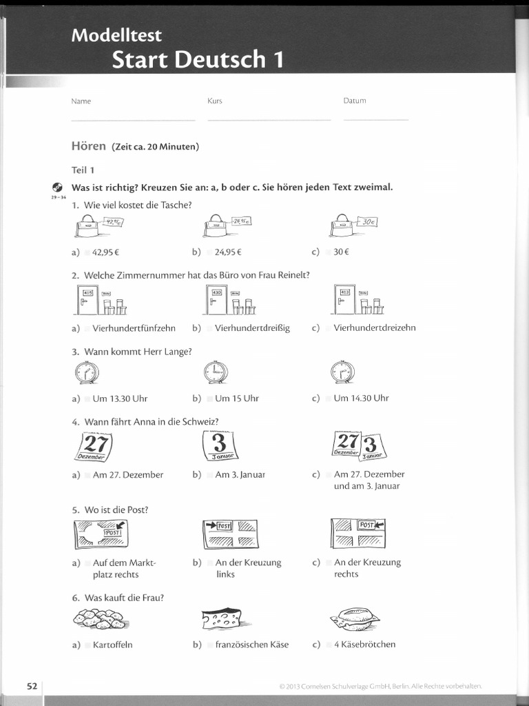 Studio 21 - A1 Testheft Export | PDF