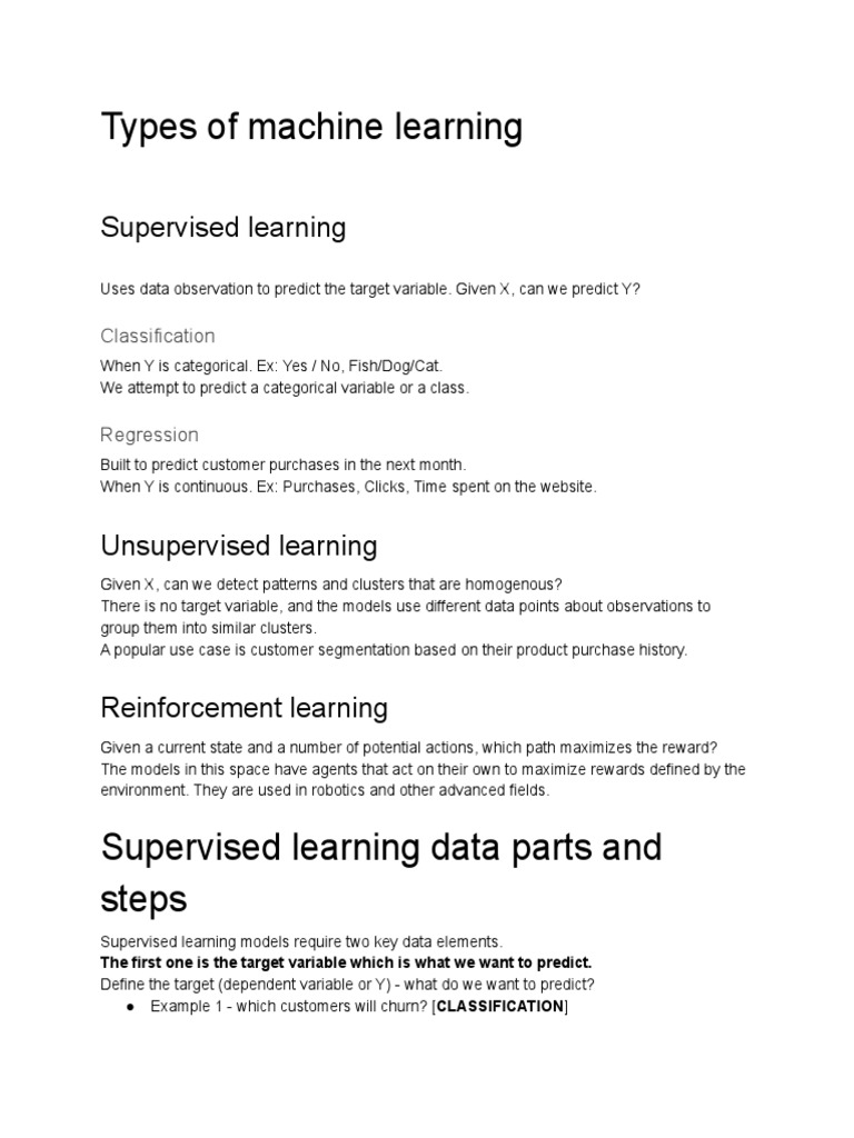 An Overview of Machine Learning Techniques: Supervised vs Unsupervised Learning and their ...