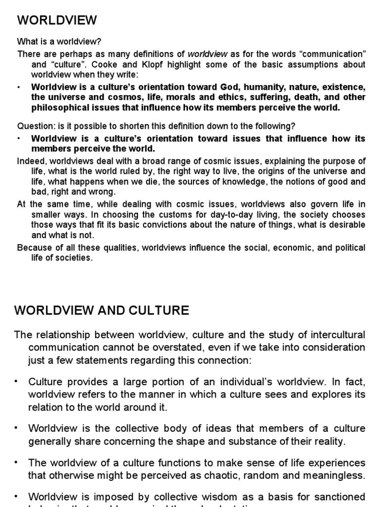 9 - Worldview | PDF | Secularism | Spirituality