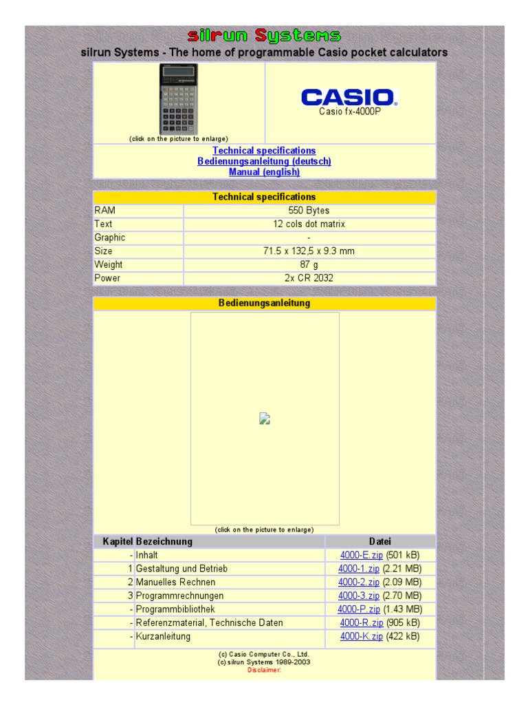 Casio fx-4000P | PDF