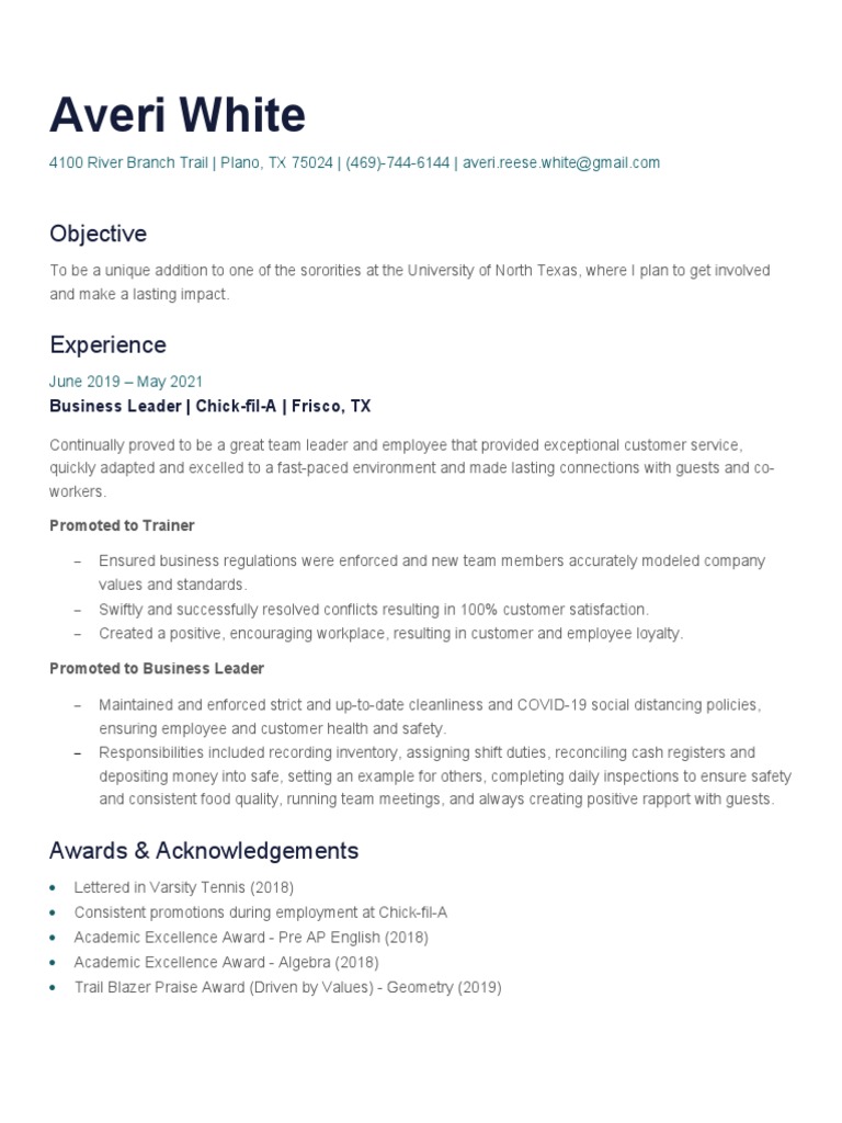 Updated Resume-UNT | PDF | Employment | Business