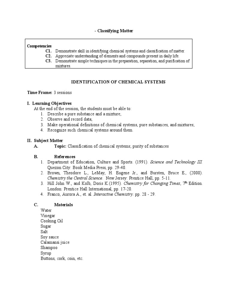 General Chemistry 1 Classifying Matter | Download Free PDF | Mixture ...