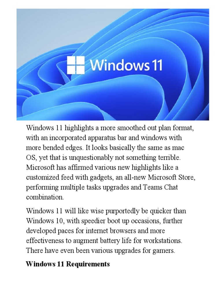 Windows 11 Requirements | PDF | Windows 10 | Microsoft Windows