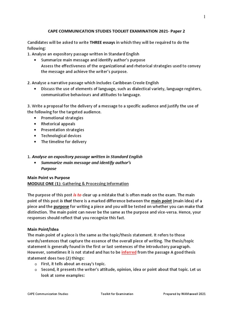 Cape Comm Studies Review 2021 | PDF | Nonverbal Communication | Tsunami