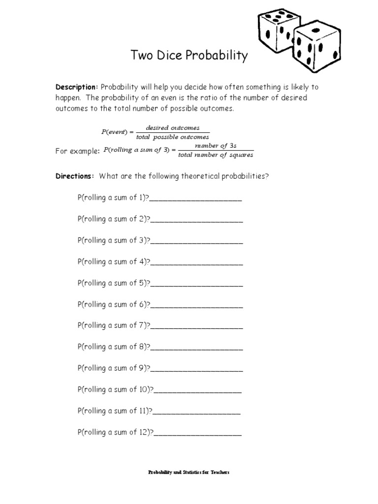 Dice Probabilty | PDF