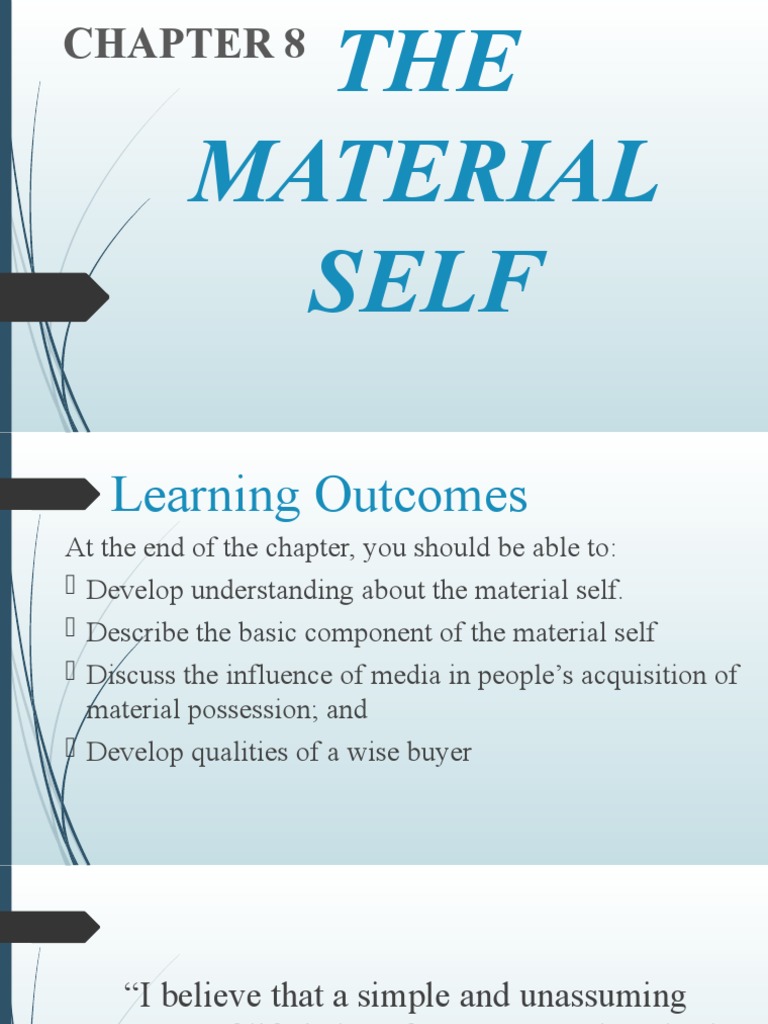 The Material Self | PDF | Consumerism | Identity (Social Science)