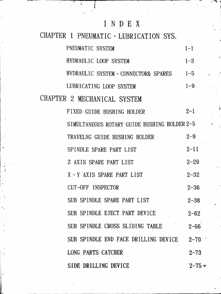 0001 Pneumatic Lubrication Mechanical Spare Part List | PDF ...