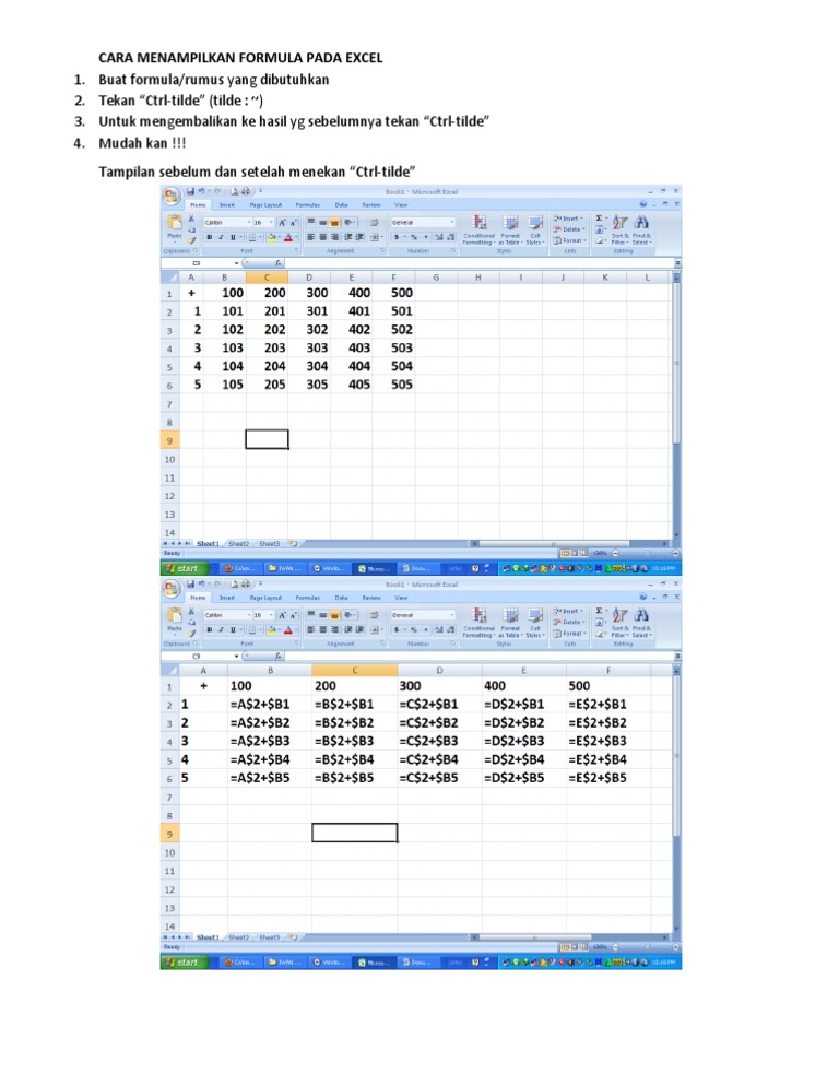 Tampilkan Formula Excel Mudah | PDF | Komputer