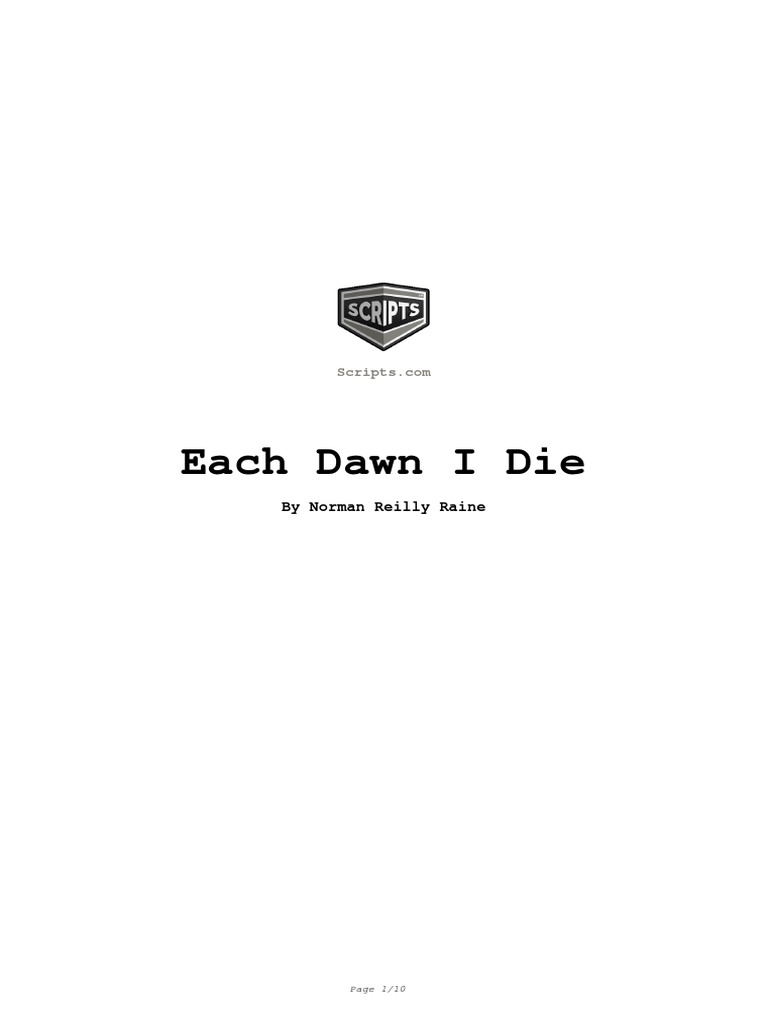 Each Dawn I Die: by Norman Reilly Raine | Download Free PDF | Violence
