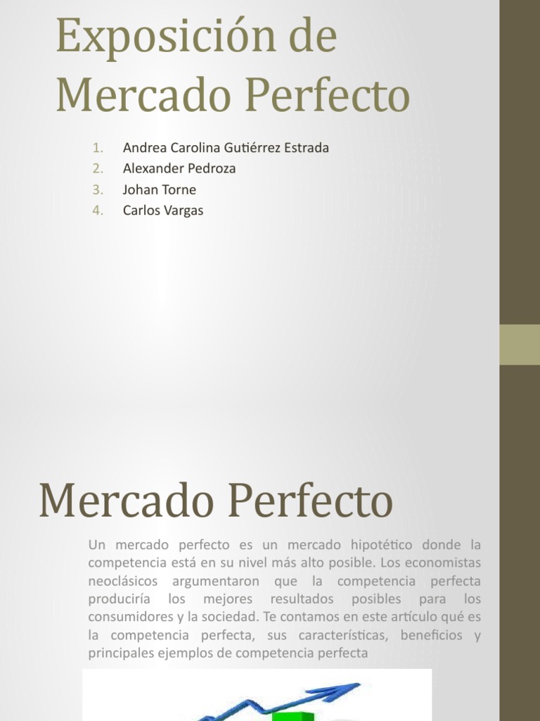 Mercado Perfecto-Diapositivas | PDF | Competencia perfecta | Mercado ...