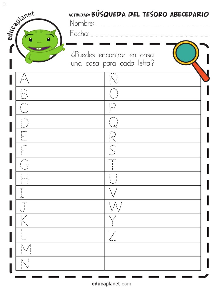 Búsqueda del Tesoro Alfabética en Casa | PDF