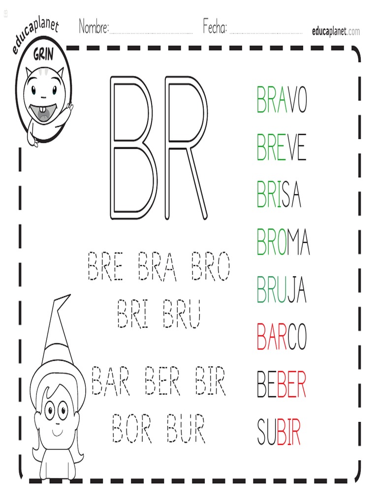 Cuadernillo Silabas Trabadas R Educaplanet | PDF