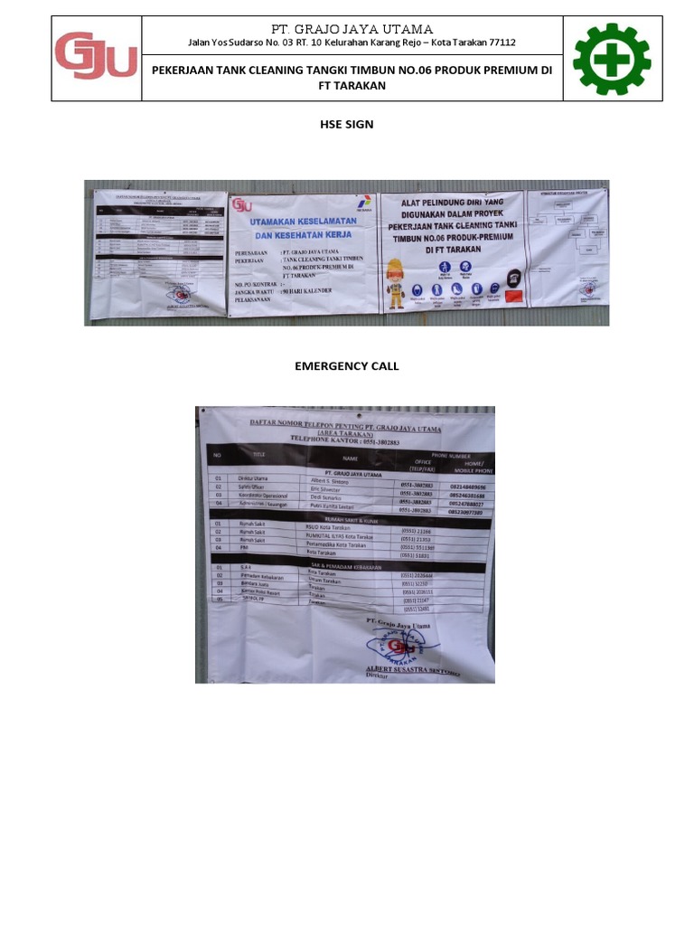 Emergency Call, Hse Sign | PDF