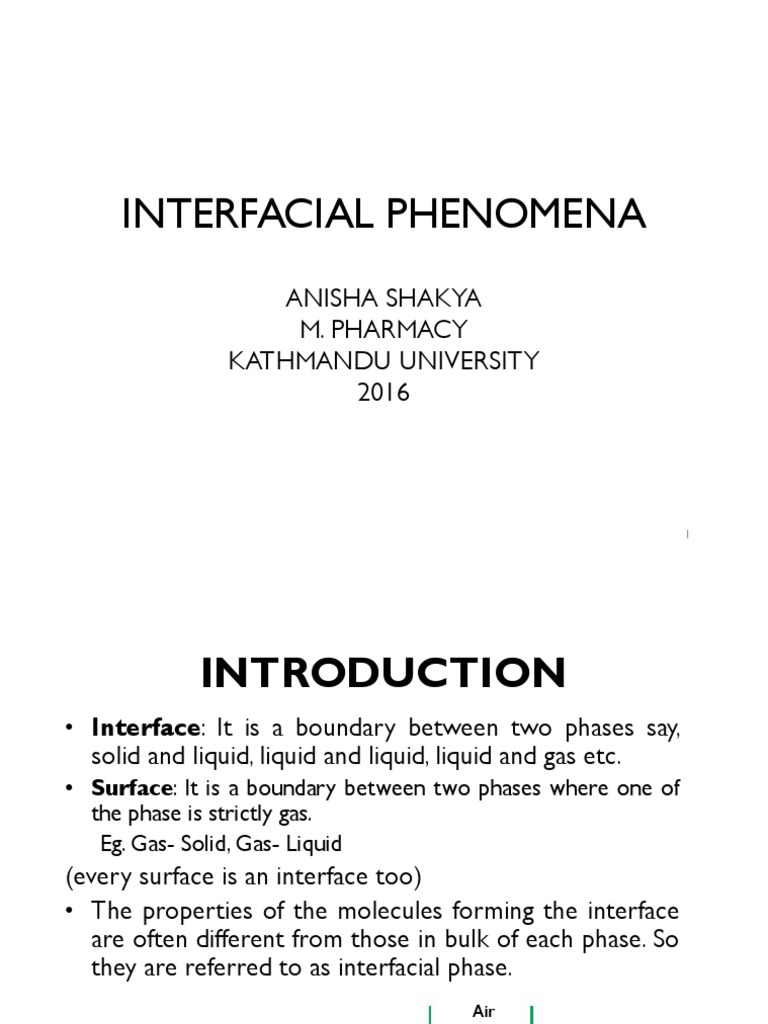 04 - Interfacial Phenomena | PDF | Surfactant | Adsorption
