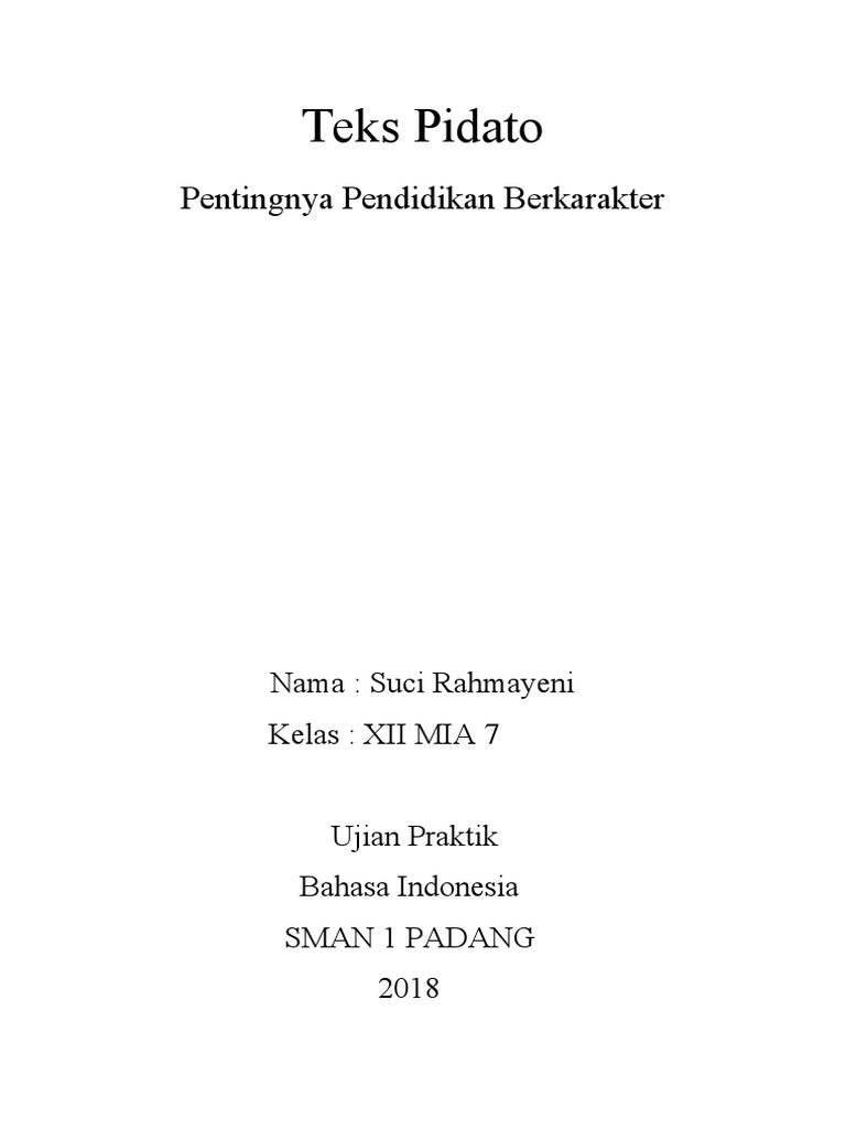 Teks Pidato | PDF