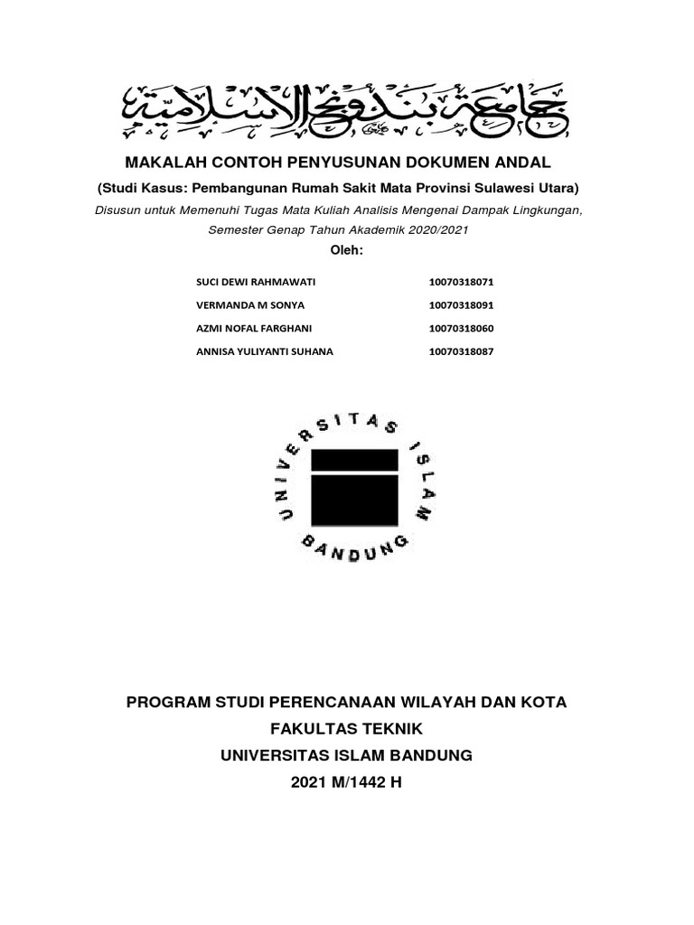 Makalah Contoh Penyusunan Dokumen Andal RS Mata | PDF