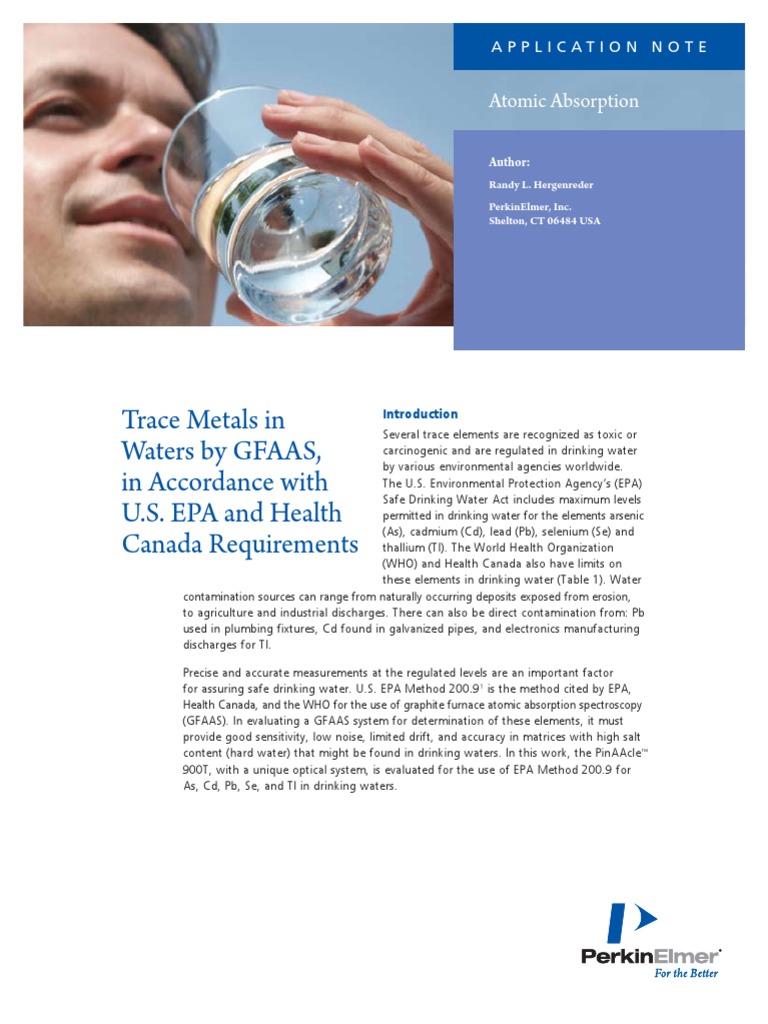 Application Note - Trace Metals in Waters by GFAAS, in Accordance With ...