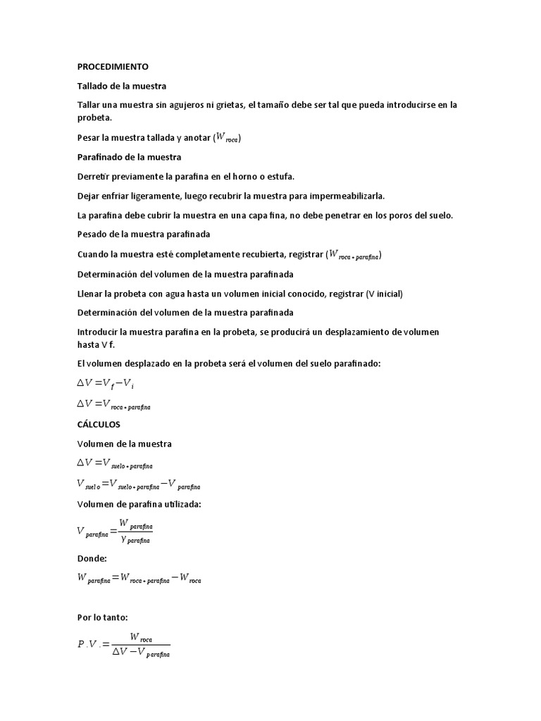 Procedimiento de Tallado y Parafinado | PDF
