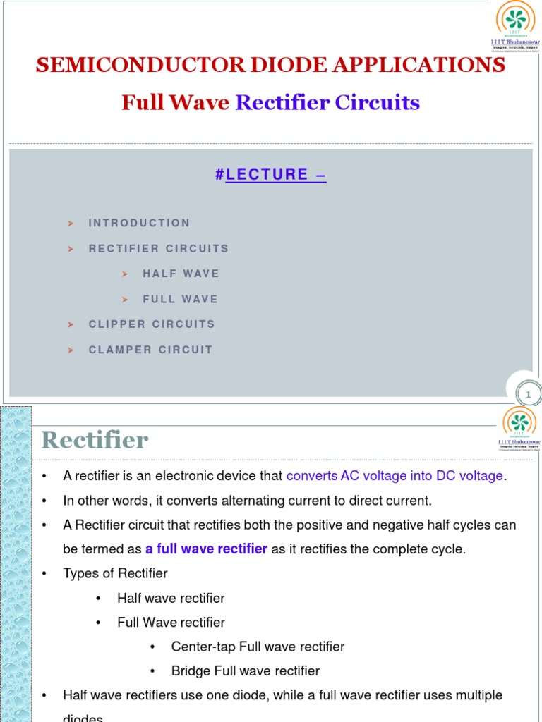 Rectifier Circuits and Applications Guide | PDF | Rectifier | Diode
