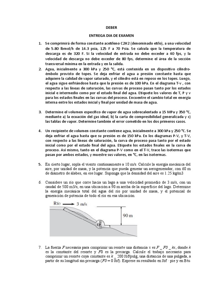 Deber Capitulo 2-3-4 | PDF | Presión | Calor