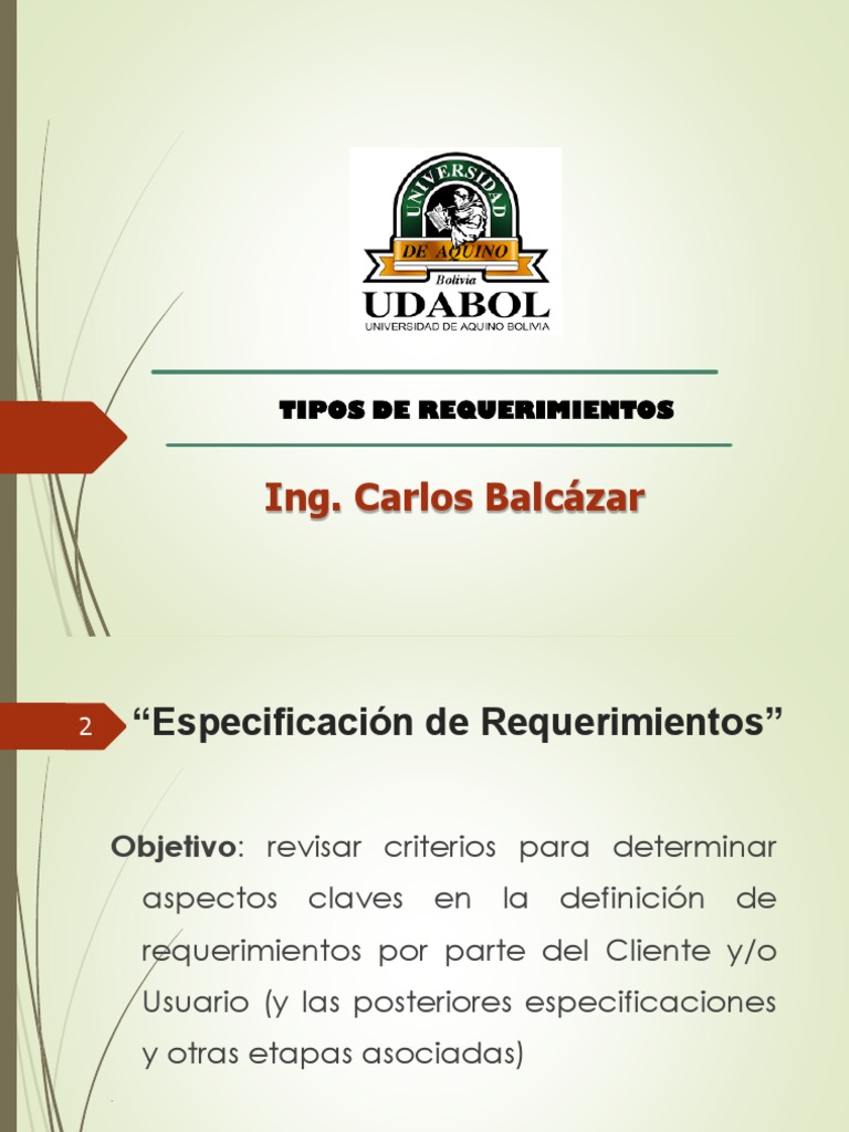 Clase 4. Tipos de Requerimientos | Descargar gratis PDF | Usuario ...