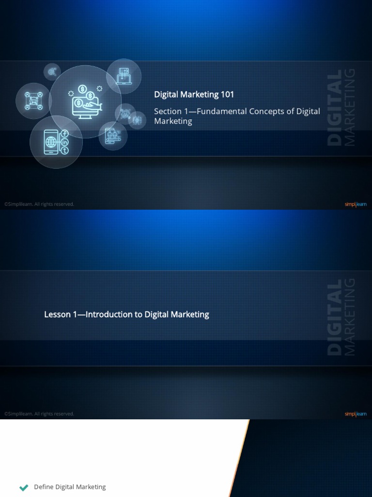 Digital Marketing 101 - Section 1 Slides | PDF | Digital Marketing ...