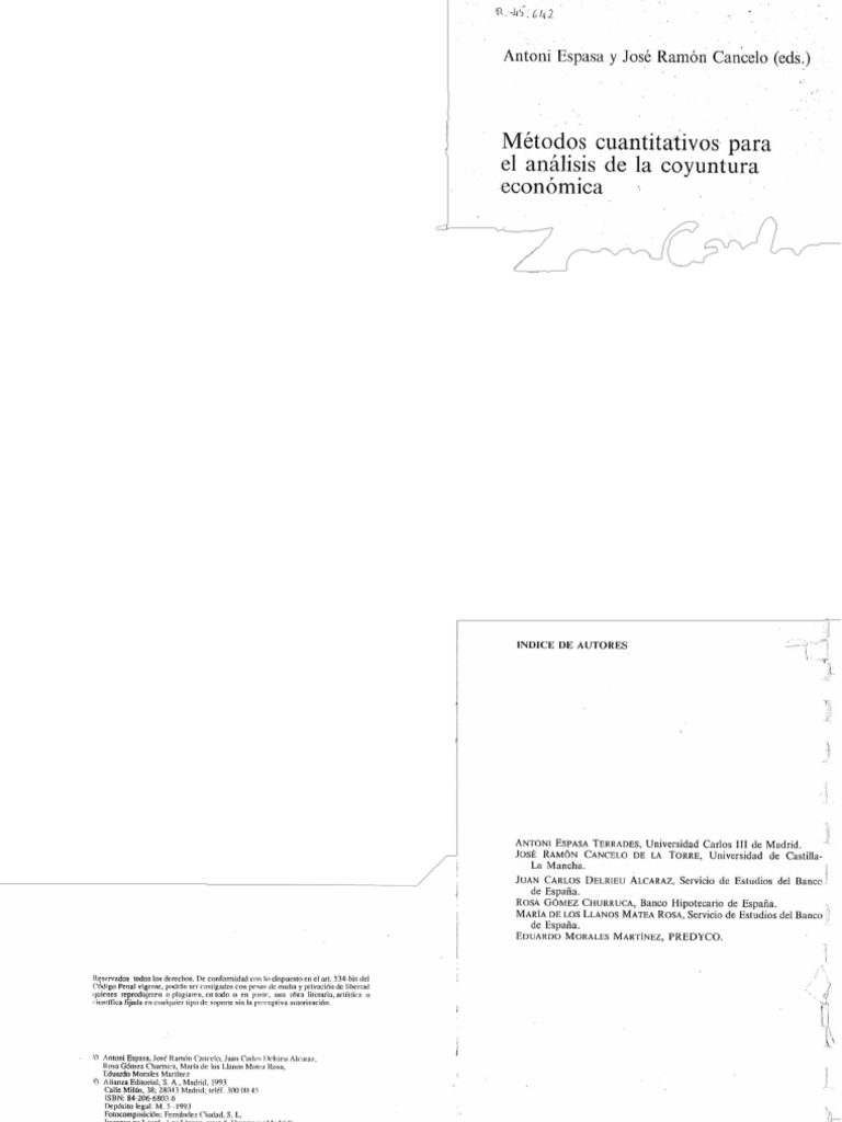 Métodos Cuantitativos para El Análisis de La Coyuntura Económica ...