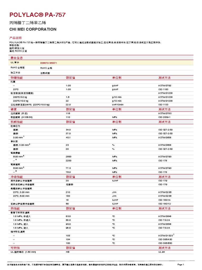 Polylac Pa 757 | PDF